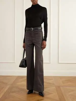 Victoria Beckham Gathered Stretch-jersey Blouse