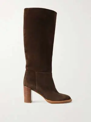 Gabriela Hearst Bocca 75 Suede Boots - Chocolate