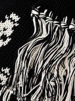 Alexander McQueen Skull-printed Cotton Scarf - Black