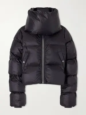 Rick Owens Tower Cropped Shell Jacket - Black