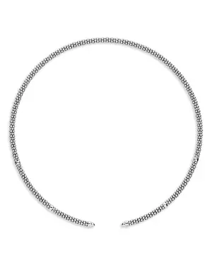Lagos Sterling Signature Caviar Beaded Mini Versa Collar Necklace, 16 - Silver