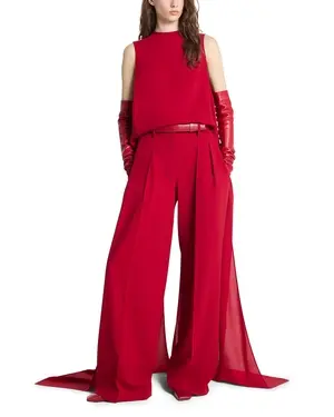 Michael Kors Pleated Wool-blend Slouch Pants