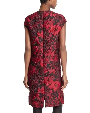 Michael Kors Rose Floral Jacquard Shift Dress
