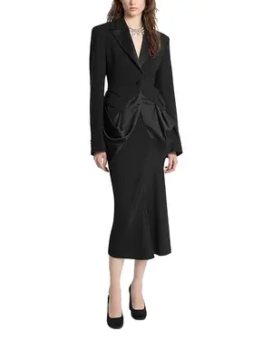 Michael Kors One Button Draped Tuxedo Blazer