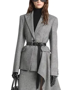 Michael Kors Glenplaid Streamer One Button Blazer