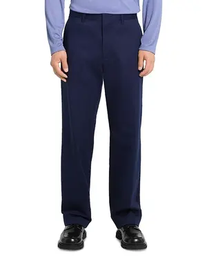 Theory Moonsoft Cotton Blend Straight Fit Chinos - Baltic