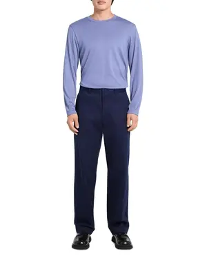 Theory Moonsoft Cotton Blend Straight Fit Chinos - Baltic
