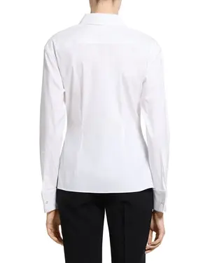 Theory Cutaway Collared Button Up Shirt - White