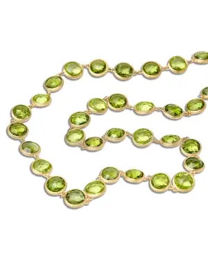 Marco Bicego 18k Yellow Gold Peridot Bezel Link Collar Necklace, 15.5