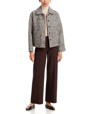Eileen Fisher High Rise Wide Leg Trousers - Coffee