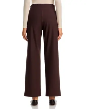 Eileen Fisher High Rise Wide Leg Trousers - Coffee
