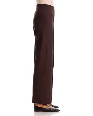 Eileen Fisher High Rise Wide Leg Trousers - Coffee