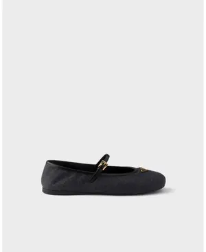 Prada Fabric Ballerinas - Grey