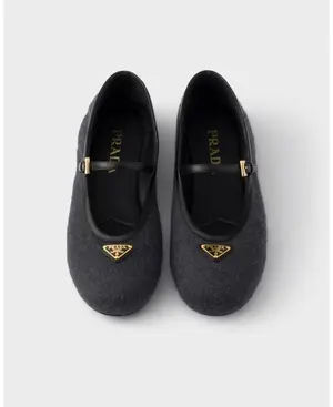 Prada Fabric Ballerinas - Grey