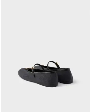 Prada Fabric Ballerinas - Grey
