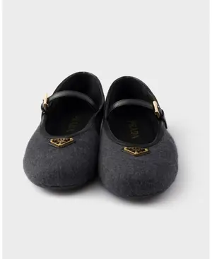 Prada Fabric Ballerinas - Grey