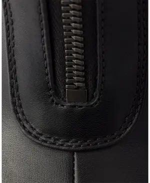 Prada Leather Ankle Boots With Zipper