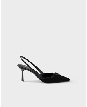 Prada Fabric Slingback Pumps - Black