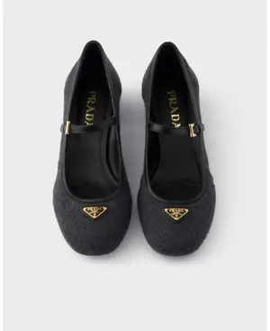 Prada Fabric Pumps - Anthracite Gray