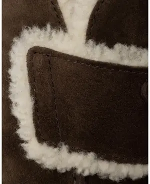 Prada Suede And Shearling Mules