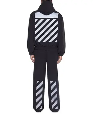 Off-White Relaxed Fit Reflective Diagonal Graphic Logo Track Pants