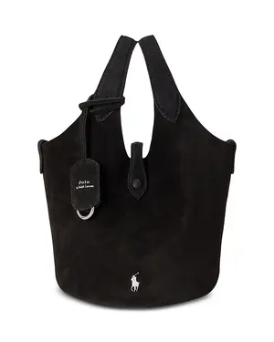 Polo Ralph Lauren Small Suede Tote Bag - Black