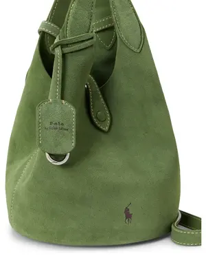 Polo Ralph Lauren Small Suede Tote Bag - Dark Green