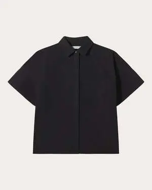 Co Tton Poplin Boxy Short-sleeve Shirt