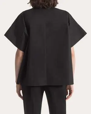 Co Tton Poplin Boxy Short-sleeve Shirt