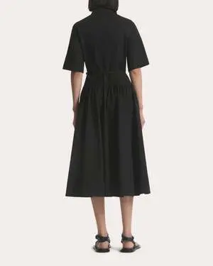 Co Tton Poplin Belted Shirt Dress