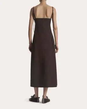Co Tton Poplin Bustier Midi Dress