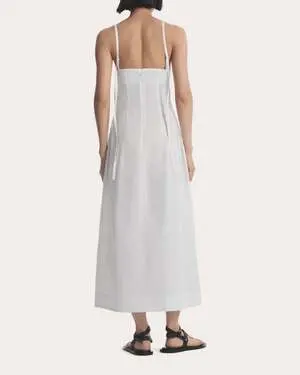 Co Tton Poplin Bustier Midi Dress