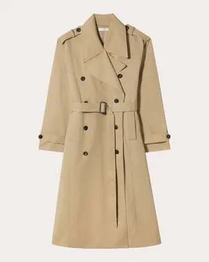 Co Tton Twill Oversized Trench