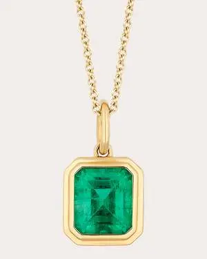 Goshwara Emerald G-one Emerald-cut Pendant Necklace