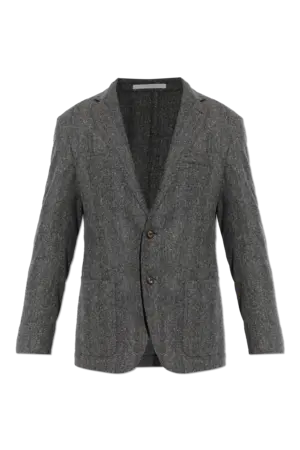 Eleventy Herringbone Patterned Blazer - Grey
