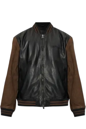 ALLSAINTS Blanco’ Leather Bomber Jacket - Brown