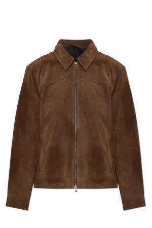 ALLSAINTS Rhone' Suede Jacket With Collar - Brown