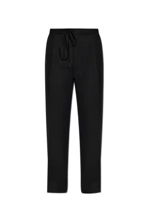 MAISON MARGIELA Wool Pleated Trousers - Black
