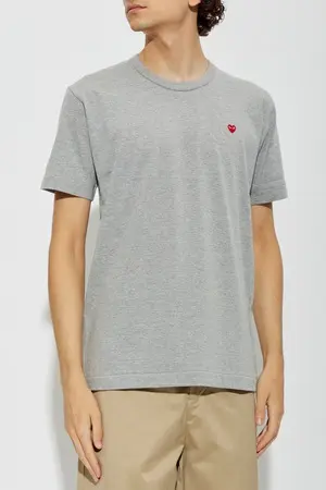 Play Comme Des Garcon Cotton T-shirt With Logo Patch