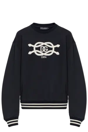 Dolce & Gabbana Sweatshirt With Logo - Navy Blue