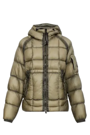 C.P. COMPANY Puffer Jacket With Hood - Green