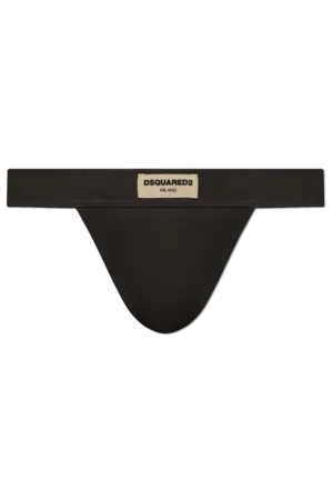 Dsquared2 Logo String Briefs - Brown