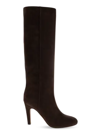 FERRAGAMO Suede Heeled Boots 'nylu - Brown
