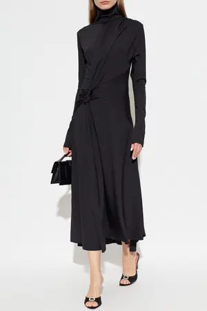 Victoria Beckham Asymmetrical Dress With A Turtleneck