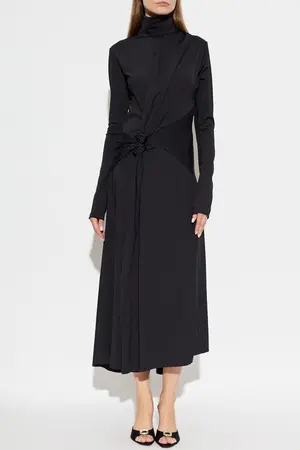 Victoria Beckham Asymmetrical Dress With A Turtleneck