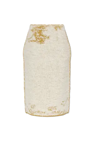 MAISON MARGIELA Skirt With Decorative Weave - Cream