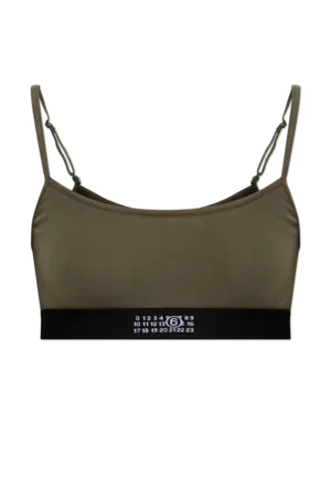 MAISON MARGIELA Logo Bra - Green