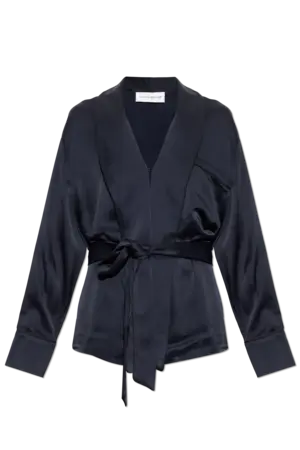 Victoria Beckham Satin Blazer With Belt