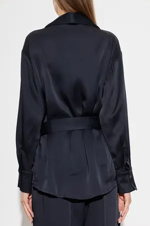 Victoria Beckham Satin Blazer With Belt
