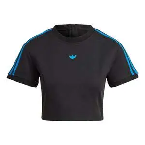 Adidas Blue Version Crop Tee 'black Blue